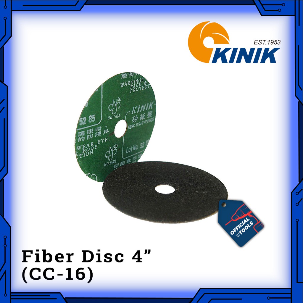 Jual Amplas Bulat 4" Kinik Fiber Fibre Disc Grit CC16 CC 16 | Shopee ...