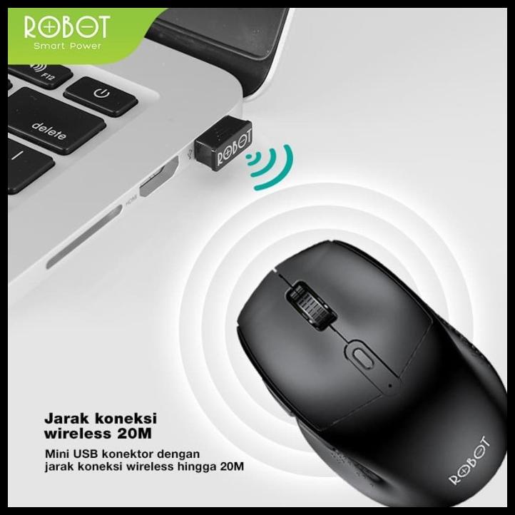 Jual Mouse Wireless Robot M320 6D Silent Key Power Saving | Shopee Indonesia