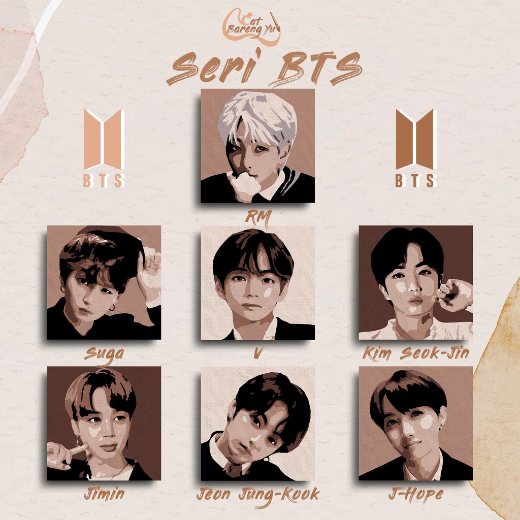 Jual Paint By Numbers Kit Seri BTS | RM | Suga | V | Jin | Jimin ...
