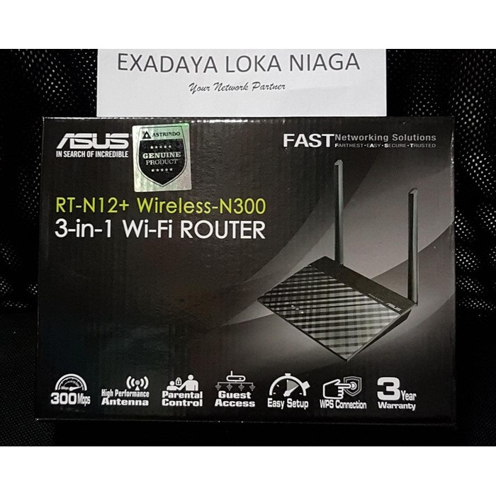 Jual Solusi Asus RT-N12+ , 3-in-1 N300 Router/AP/Range Extender ...