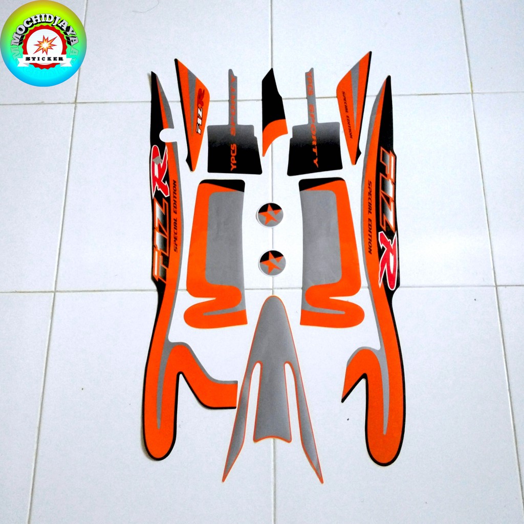 Jual STRIPING FIZ R CALTEX LIMITED EDITION WARNA ORANGE TERBAIK ...