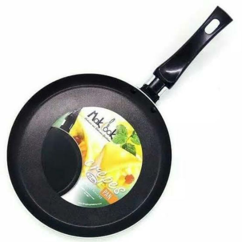 Jual Wajan Datar Crepes Pan Teflon Makcook 16 18 20 22 25 cm | Shopee ...