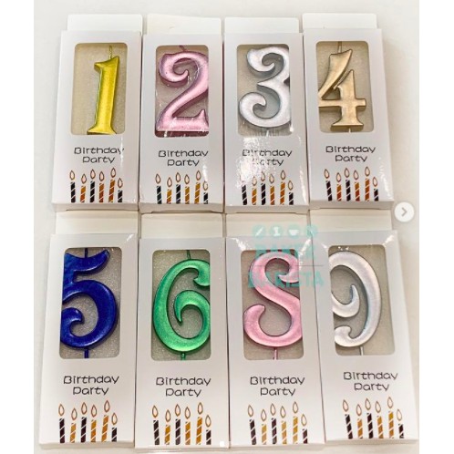 Jual Lilin Angka Shiny lilin ulang tahun angka warna kilat Number ...