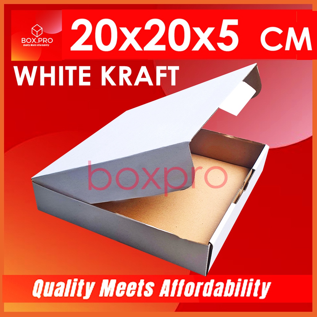 Jual Kardus PUTIH uk 20x20x5 cm (ECER) Die Cut Box Kotak Packing ...