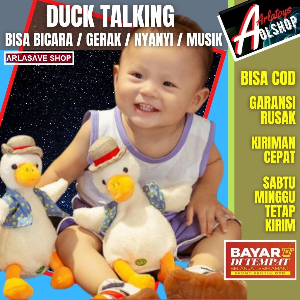 Jual AS45 [Bisa COD] Mainan Boneka Bebek / Talking Duck Ducks / Bisa ...