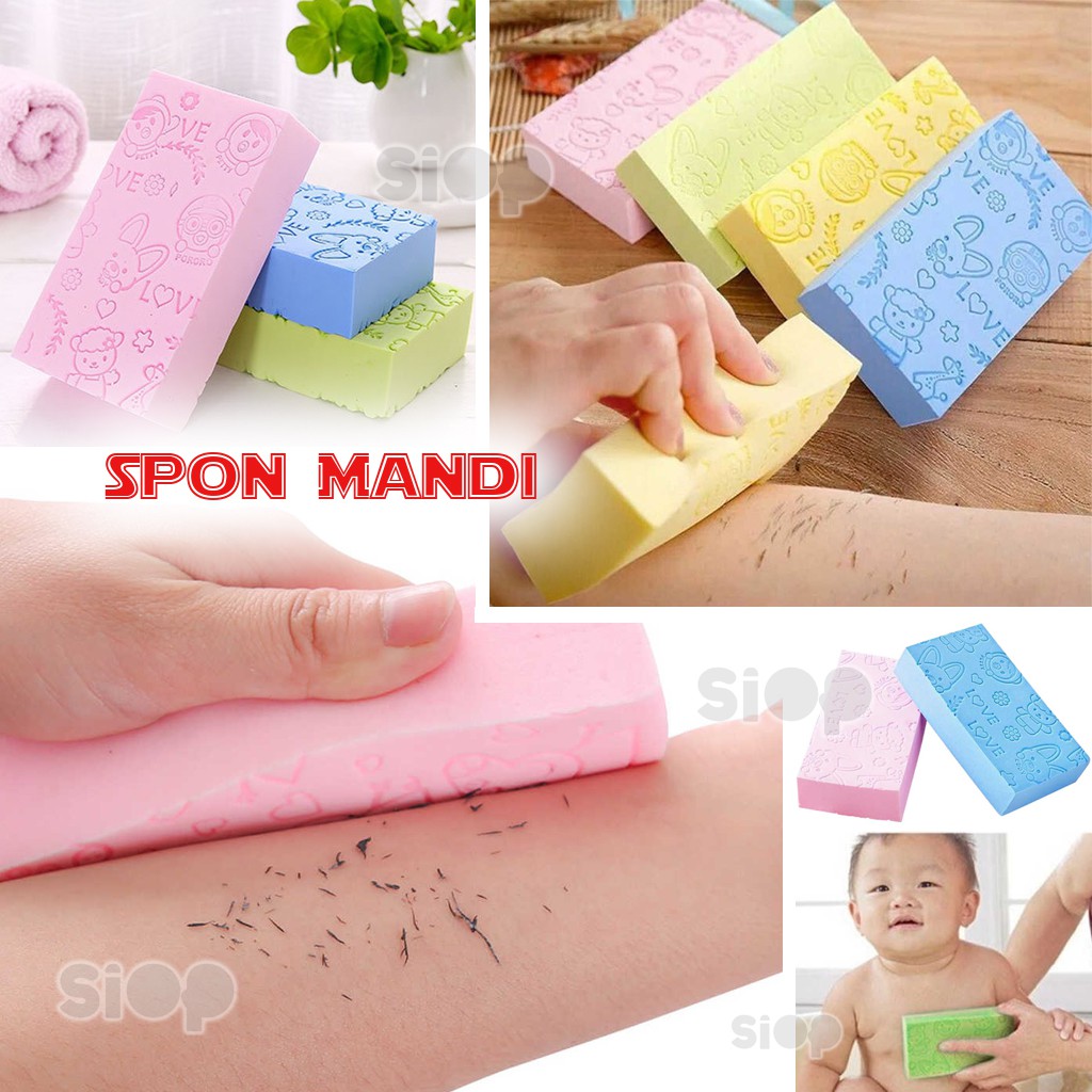 Jual Spon Pengangkat Daki Busa Mandi Bathing Sponge | Shopee Indonesia