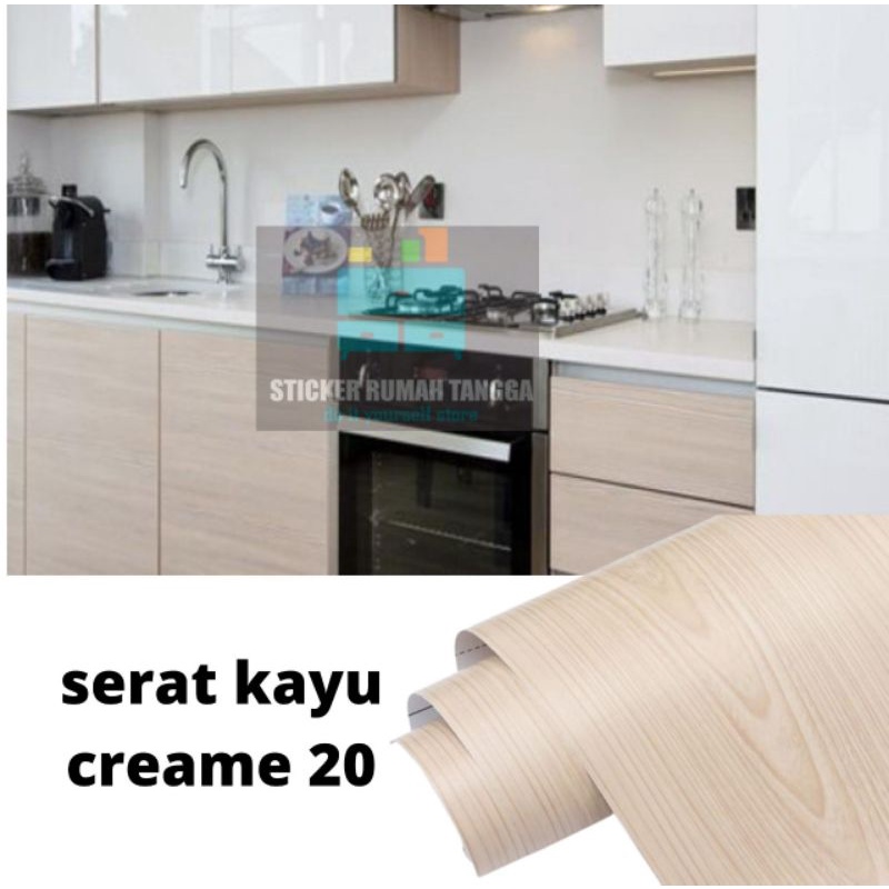 Jual sticker lemari meja kitchen set bahan premium waterproof tahan air ...