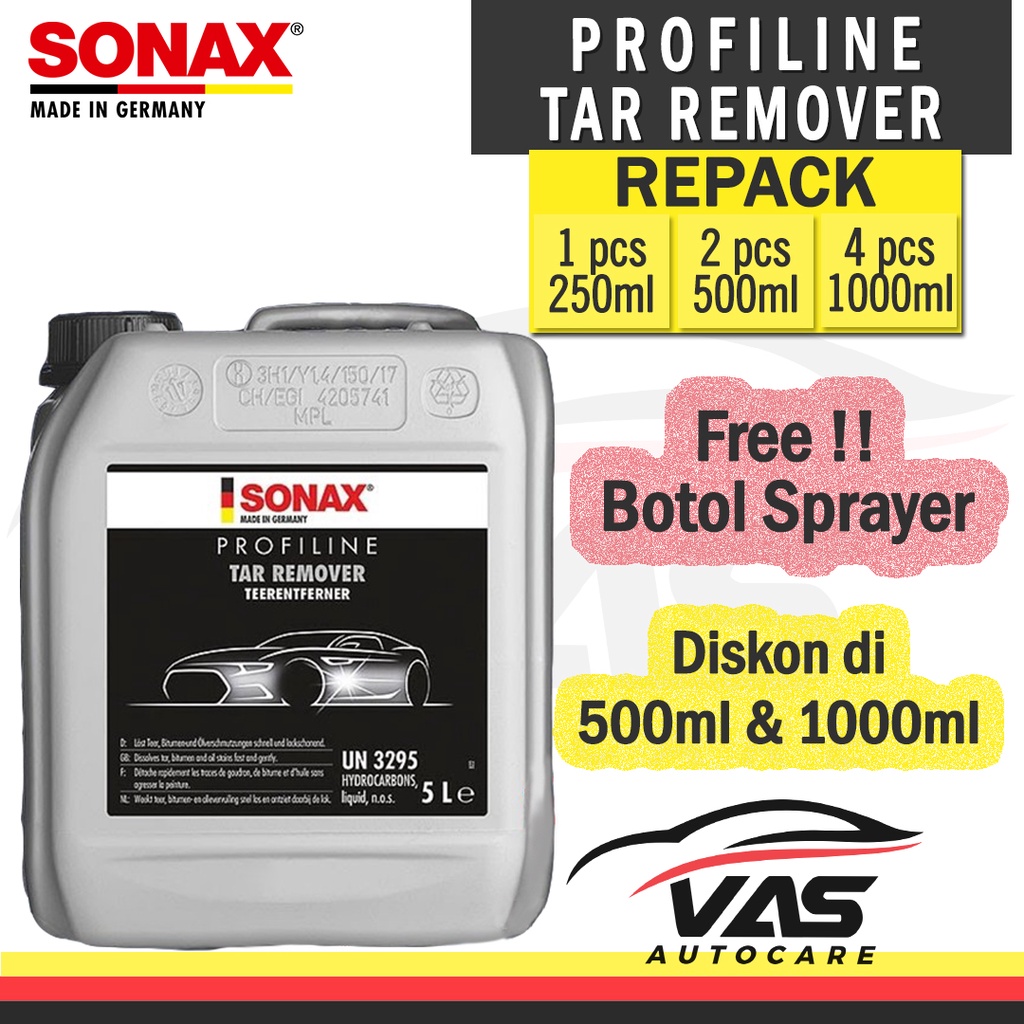 Jual Sonax Tar Remover Gallon Pembersih Aspal & Lem REPACK 250 500 1000 ...
