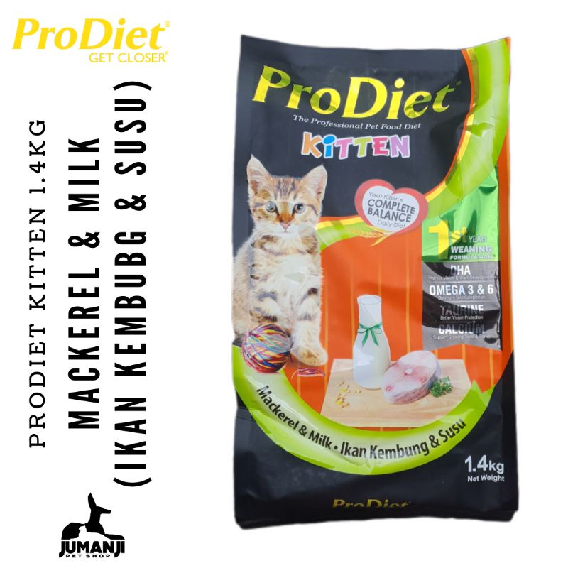 Jual ProDiet Kitten Mackarel & Milk 1.4kg - Makanan Anak Kucing usia ...