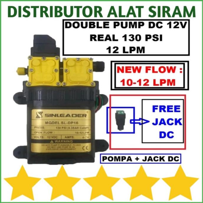 Jual POMPA DC 12V SINLEADER DOUBLE PUMP MOTOR STEAM MISTING JET CLEANER ...