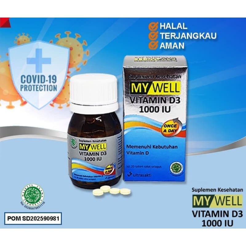 Jual MY WELL VIT D3 1000IU | Shopee Indonesia