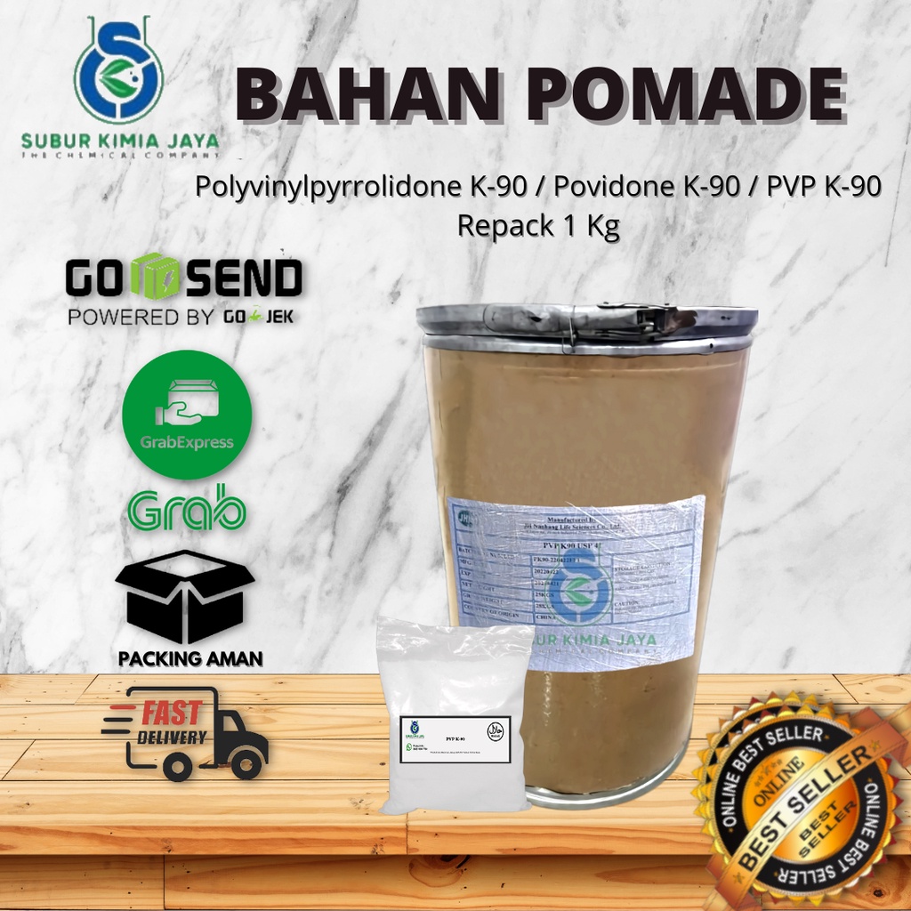 Jual baru! PVP K90 / PVP K-90 / Bahan Pomade Waterbase 1000 Gr | Shopee Indonesia