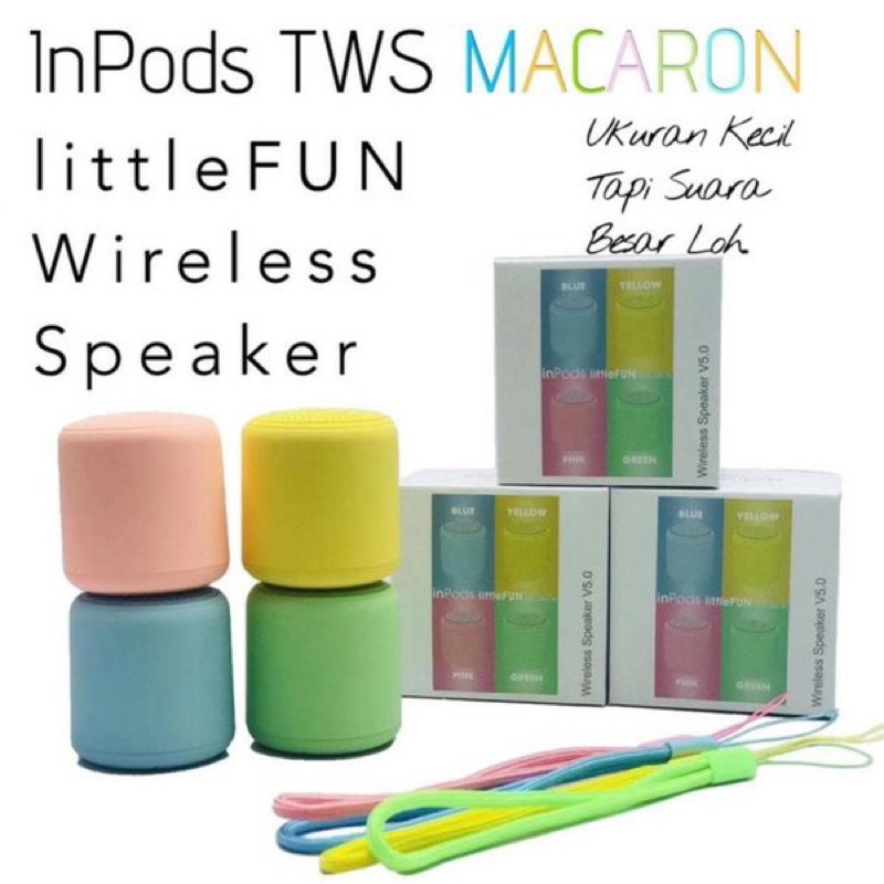 Jual speaker bluetooth macaron mini/Spiker Wireless Macaron Little Fun ...