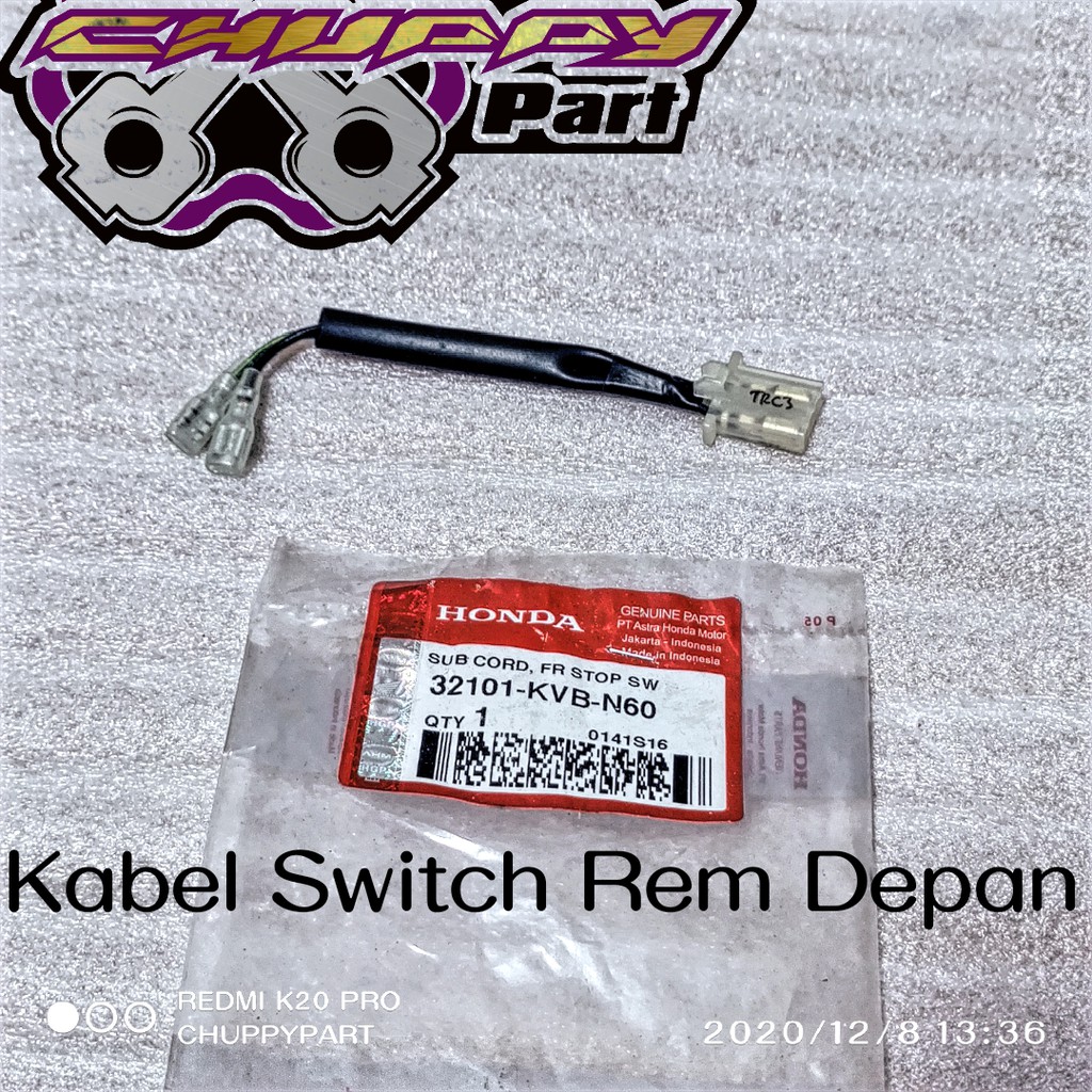 Jual Socket Switch Rem Depan Vario - Original Honda | Shopee Indonesia