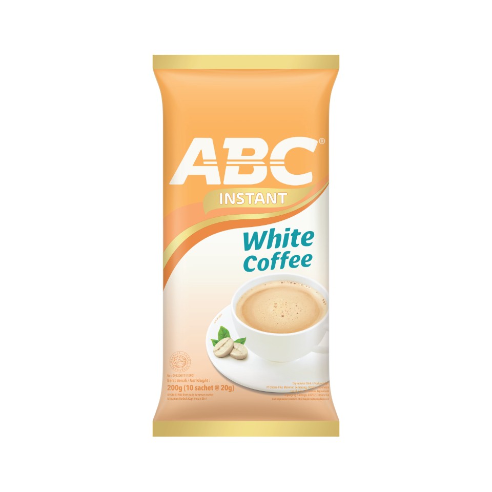 Jual ABC Instant White Coffee 20 gr Sachet Pack (Isi 10 Sachet ...