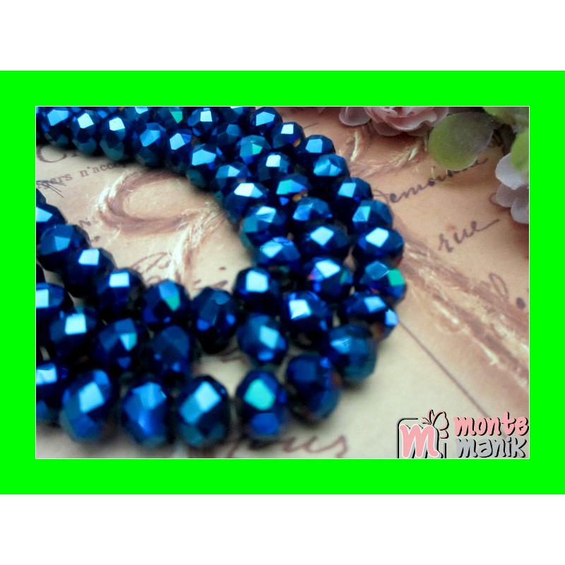 Jual Manik Kristal Donat Biru Chrome 8 mm (KRISTAL-021) Craft Flanel ...