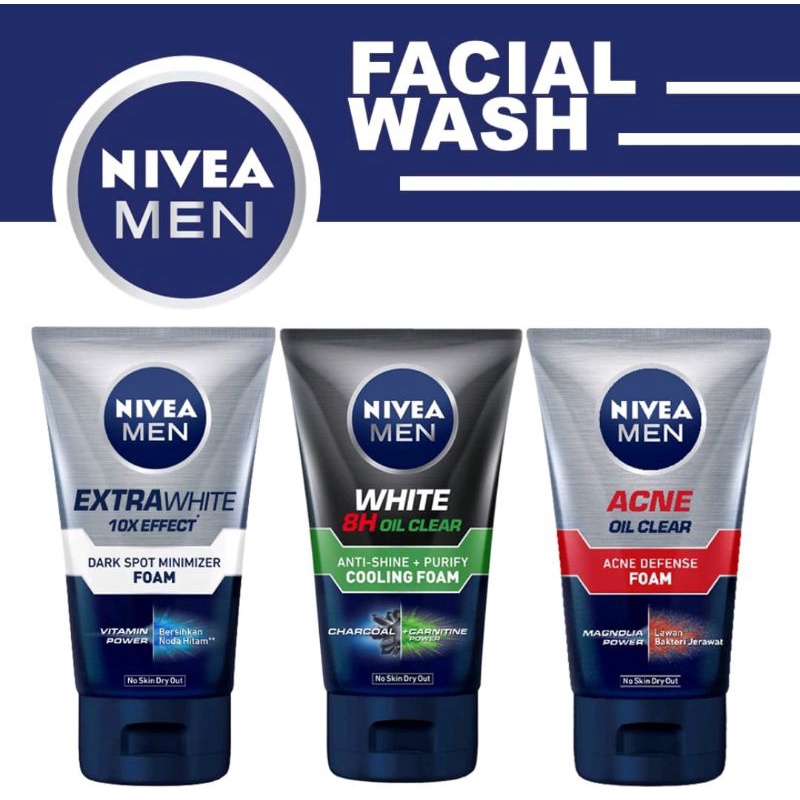 Jual Nivea Men Facial Wash 100ml | Shopee Indonesia