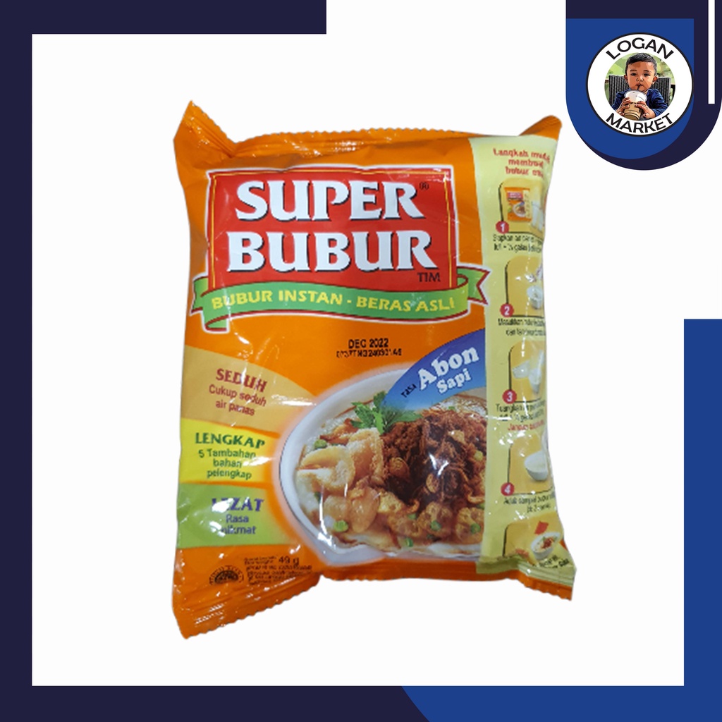 Jual Super Bubur Single 45gram 45 gram Ayam Abon Sapi Kuah Kari Kuah ...