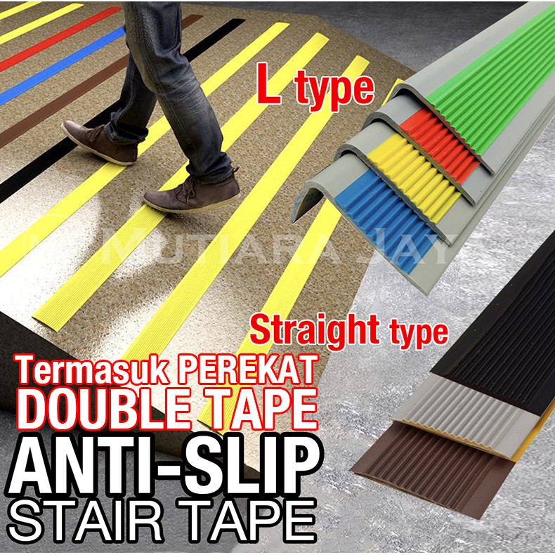 Jual Lis tangga Pengaman Anti Slip tangga + Doubletape Step Nosing ...