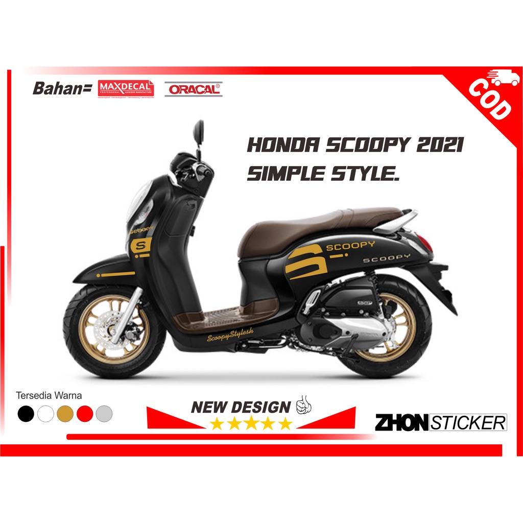 Jual CUTTING SCOOPY 2021 STRIPING SCOOPY NEW STIKER BODY SCOOPY LIS ...