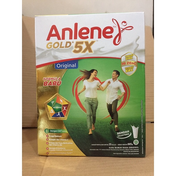Jual ANLENE GOLD 5X ORiGINAL 885 GRAM/ SUSU LANSIA | Shopee Indonesia