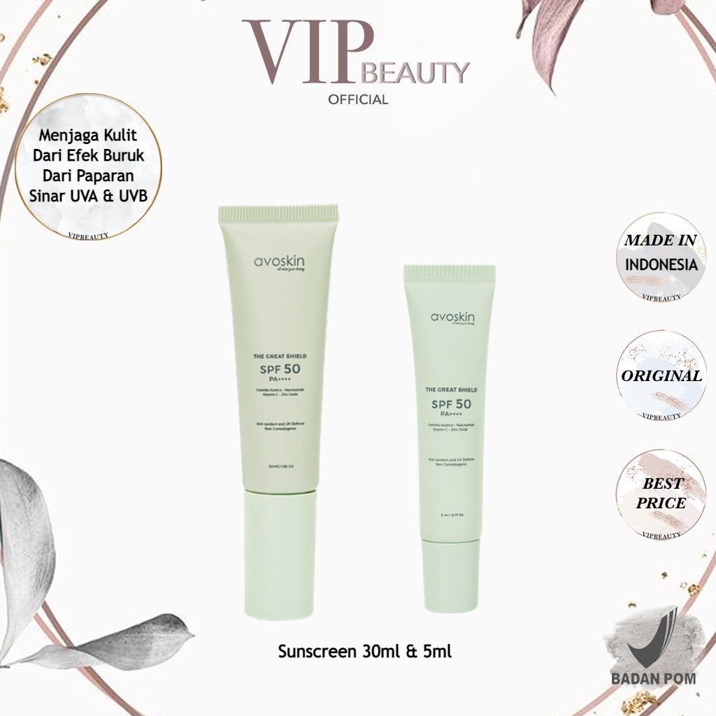 Jual AVOSKIN The Great Shield Sunscreen SPF 50 PA++++ | Shopee Indonesia