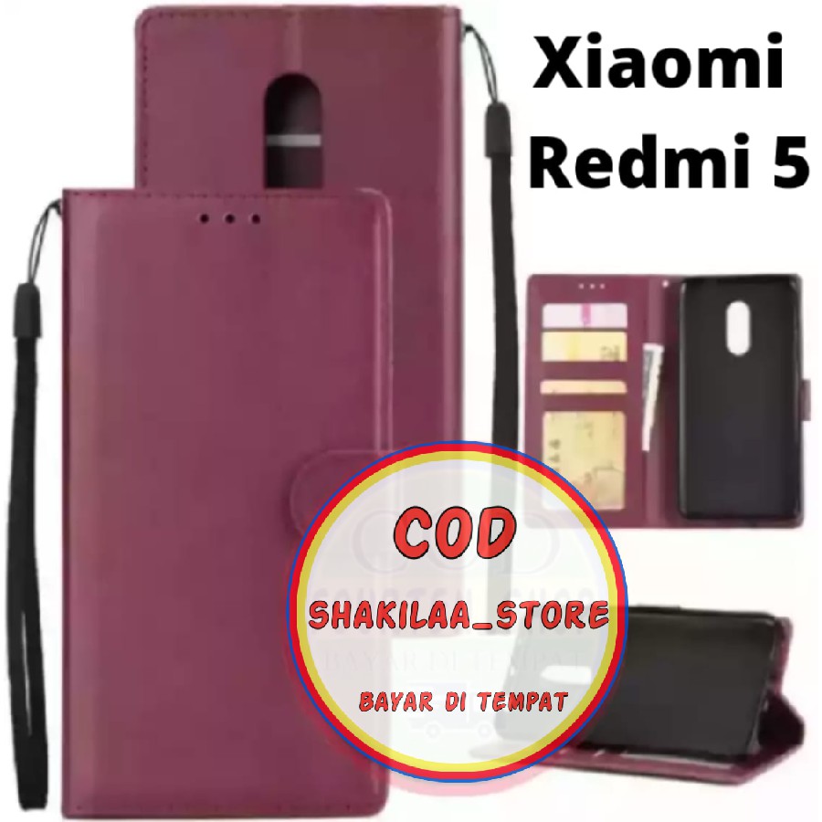 Jual CASE FLIP CASE KULIT XIAOMI REDMI 5 - CASING DOMPET-FLIP COVER ...