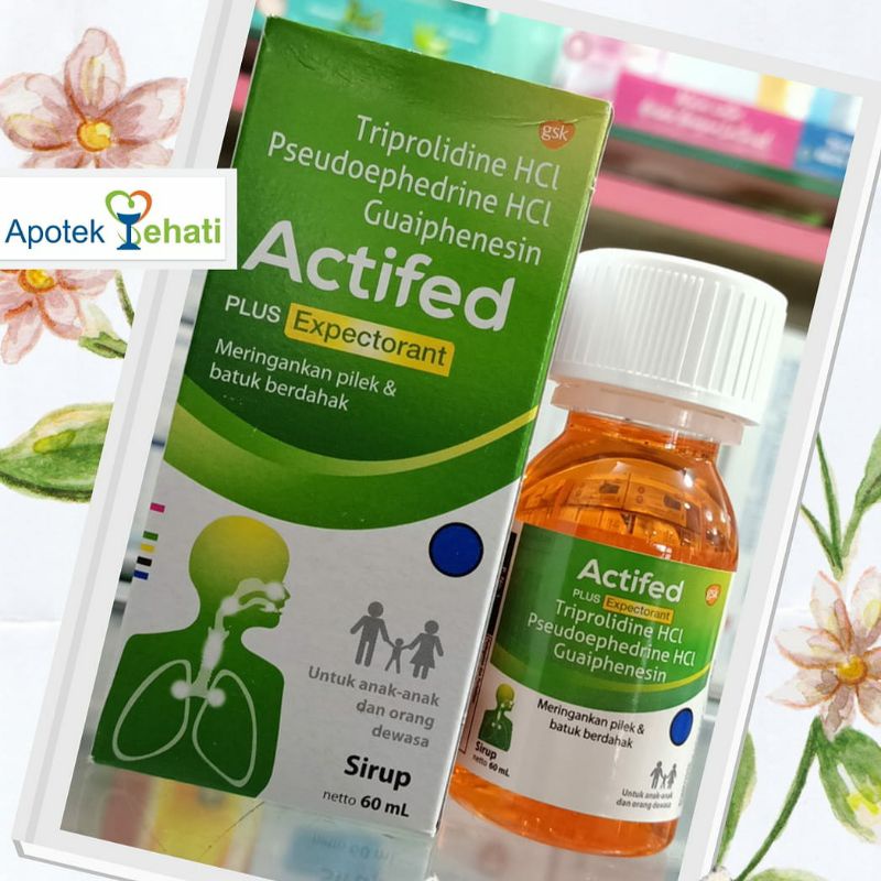 Jual Actifed Plus Expectorant 60 mL / Actifed Hijau 60 mL Obat Batuk ...