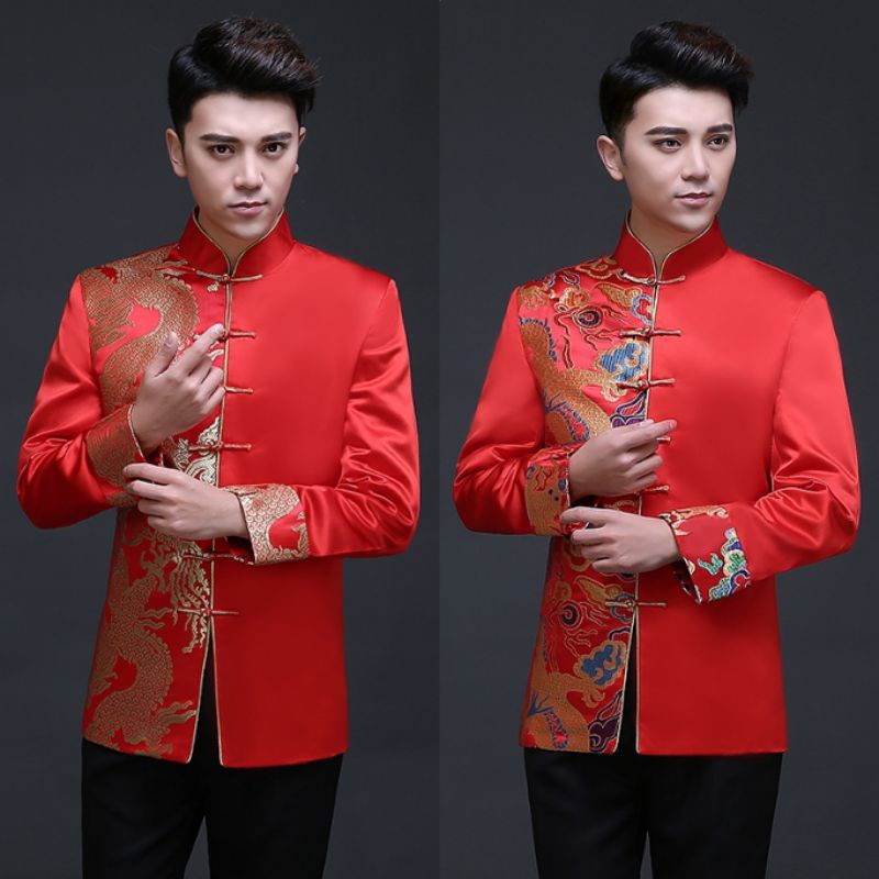 Jual GS-18 S-2XL(besar) Atasan pria impor baju sangjit pria cheongsam ...