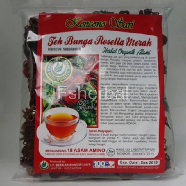 Jual Teh Bunga Rosella Merah Seduh 100Gram Kencono Sari | Shopee Indonesia