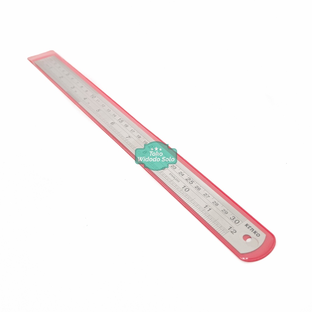 Jual Penggaris Besi 30cm Kenko Tebal Mistar Stainless Steel Ruler - 1 Buah | Shopee Indonesia