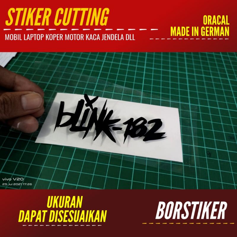Jual STIKER BLINK 182 | STICKER CUTTING BAHAN ORACAL CUSTOM LOGO DLL ...