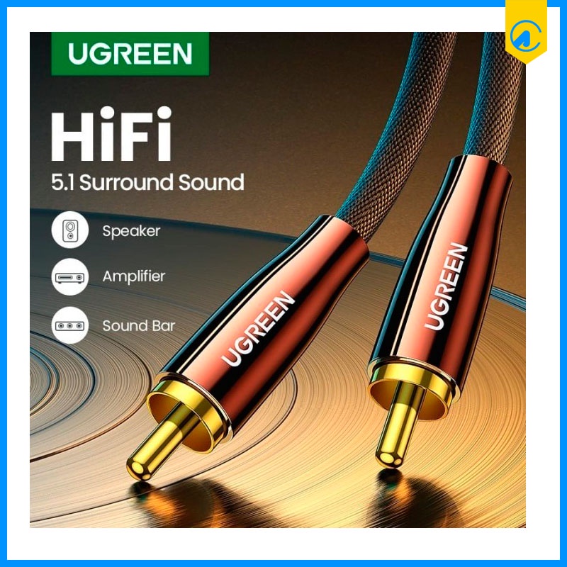 Jual Ugreen 70684 HIFI RCA Coaxial Cable Copper Case Braid 1m | Shopee ...