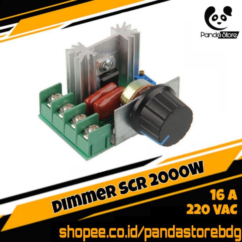 Jual Dimmer SCR 2000W 220V Voltage Regulator Speed Control Pengatur ...