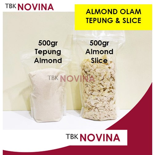 Jual [500 GRAM] KACANG ALMOND OLAM / ALMOND POWDER / TEPUNG ALMOND ...