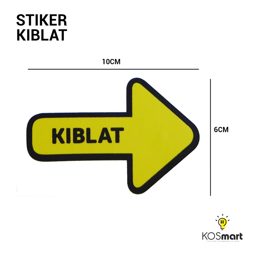 Jual Stiker / Sticker Arah Kiblat 10cm x 6cm -(6pcs) | Shopee Indonesia