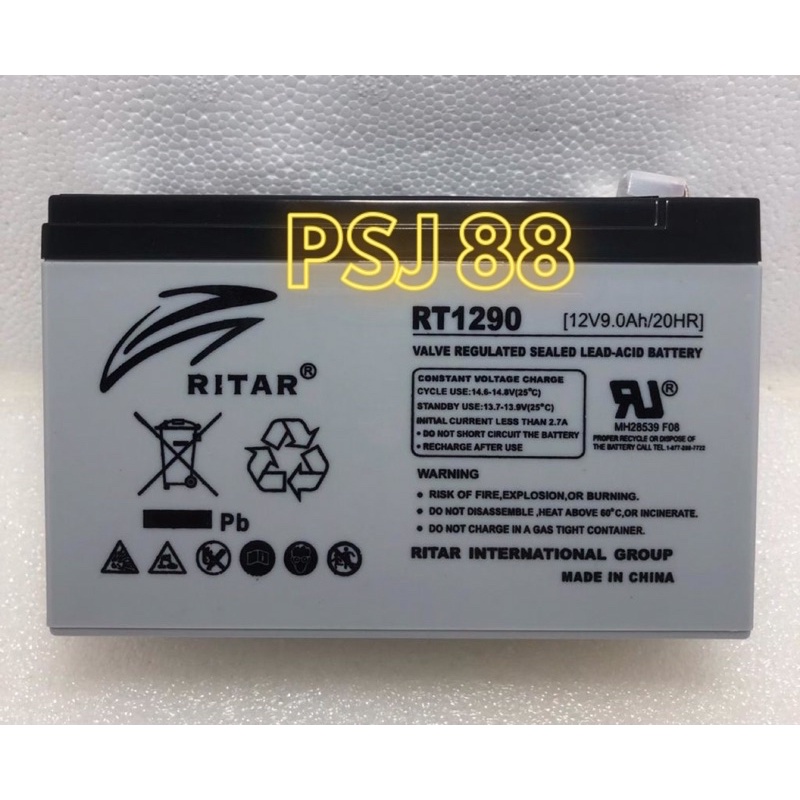 Jual Aki Baterai Ritar Power RT1290 VRLA 12V9Ah High Quality - 9Ah APC ...