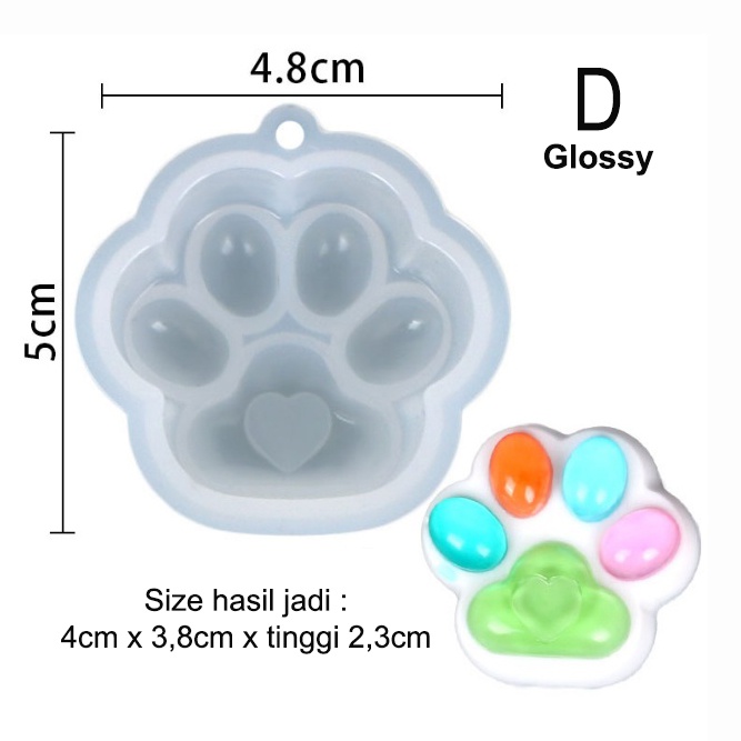 Jual 1pc Cetakan Cakar Tapak Kaki Kucing Cat Paw Mold DIY Gantungan ...