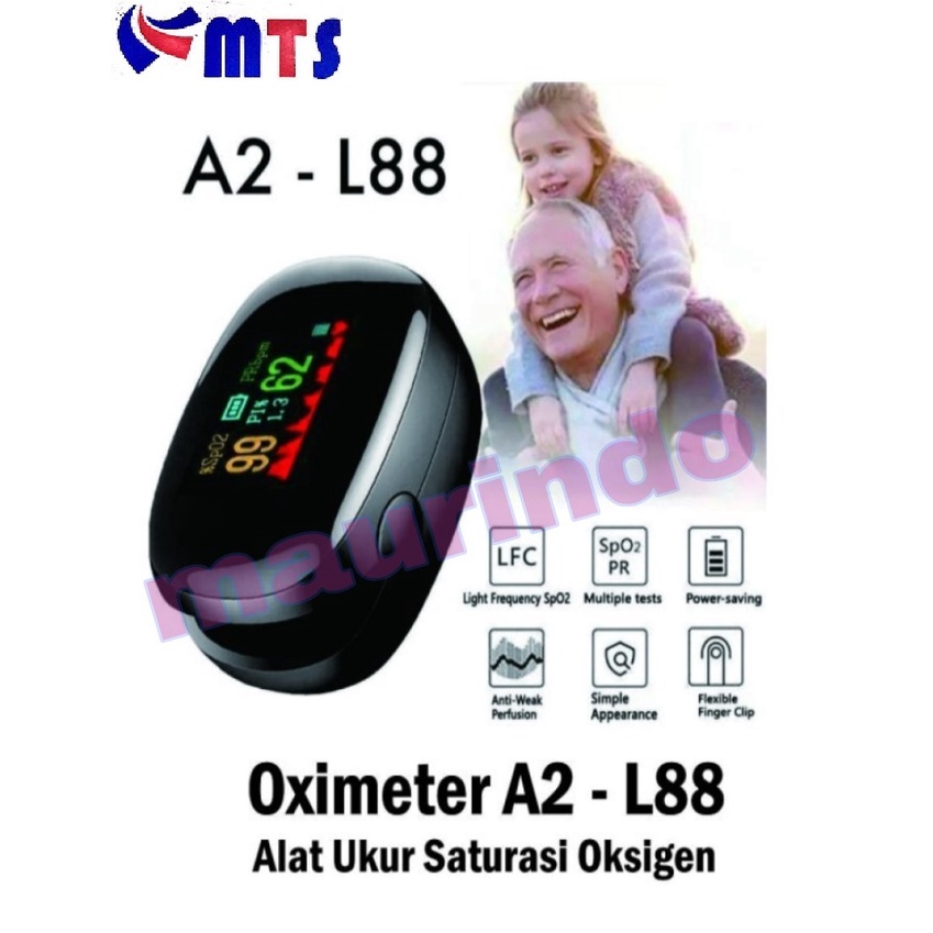 Jual COD - Fingertip pulse Oximeter A2 L88 Saturasi Oxymeter LCD Alat ...