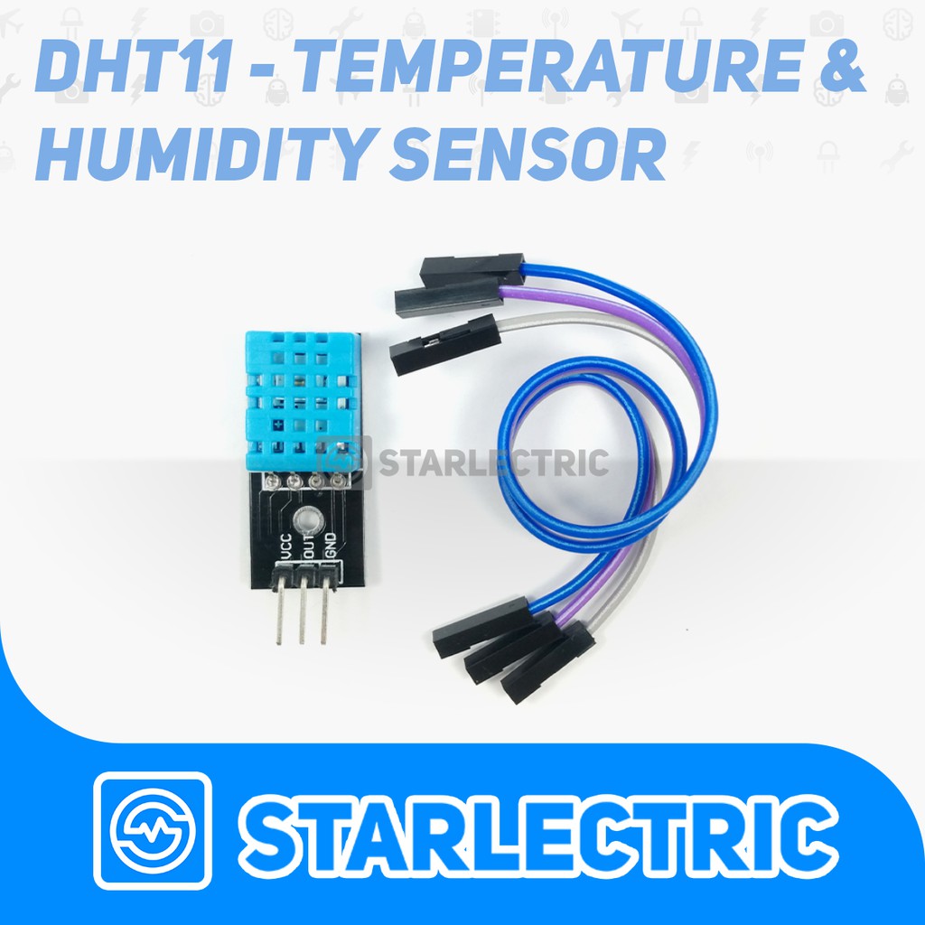 Jual DHT11 Modul Sensor Suhu & Kelembapan + Kabel | Shopee Indonesia