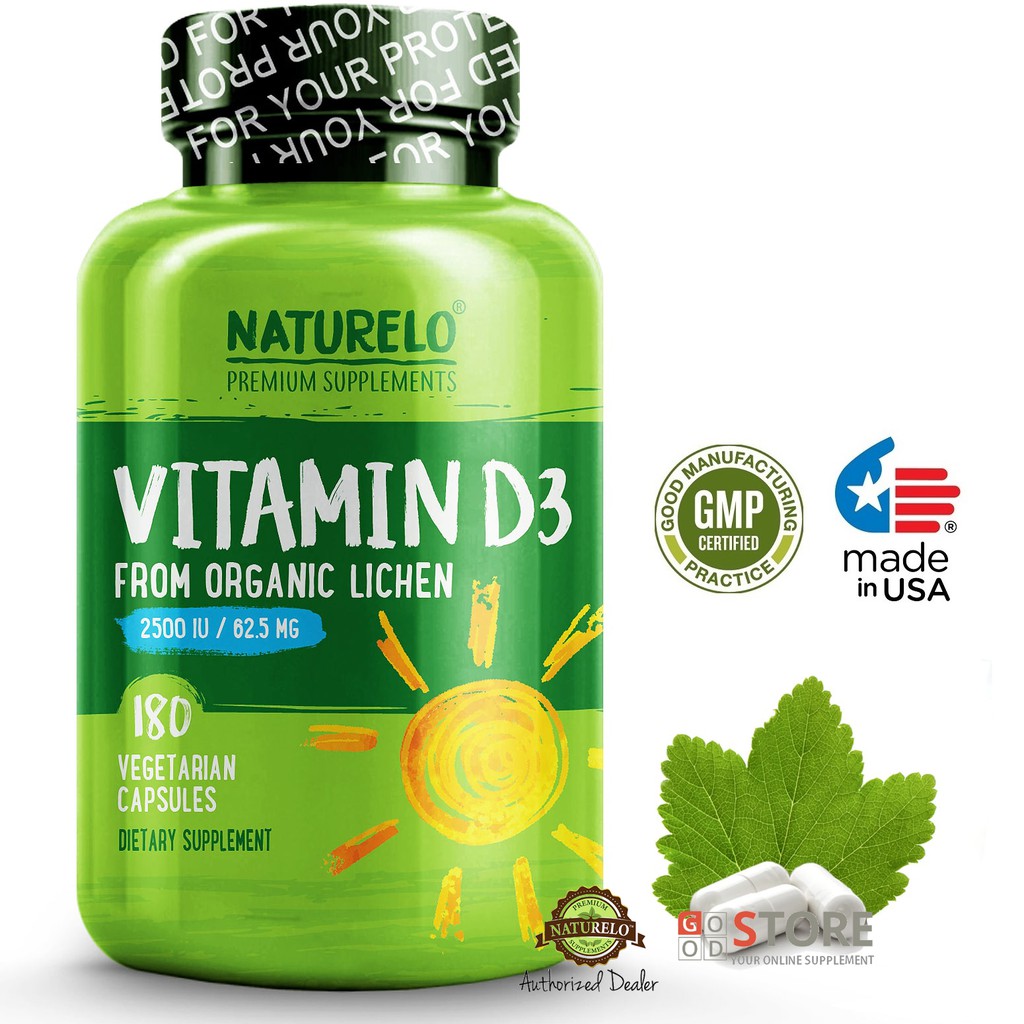 Jual NATURELO - Plant-Based Vitamin D – 180 capsules | Shopee Indonesia