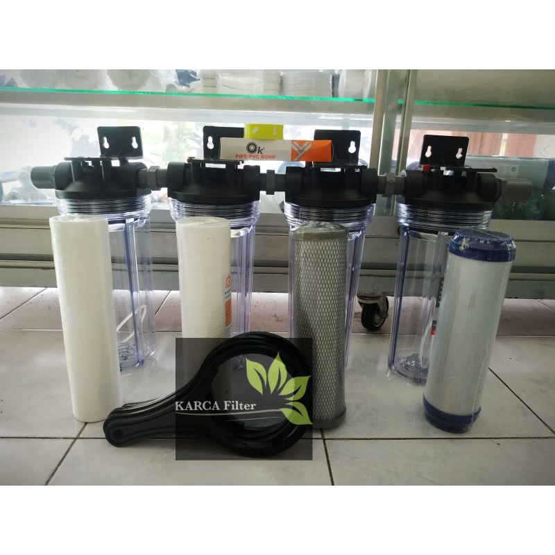 Jual Filter Air 4 Tahap Untuk Air Sumur / Air Tanah / PDAM | Shopee ...