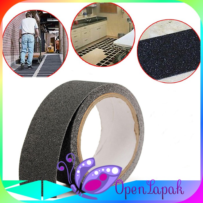 Jual Kris Isolasi SAFETY WALK ANTI SLIP Lantai dan Tangga tidak licin anti slip tape lakban lis ...