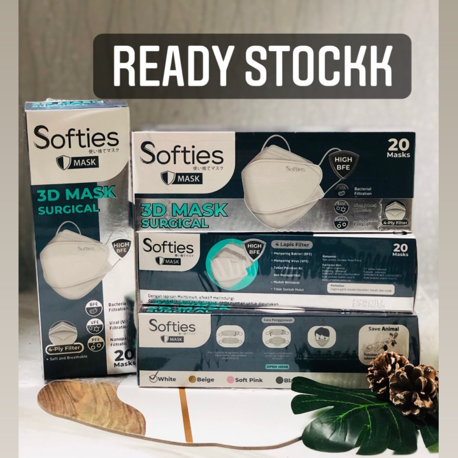 Jual KF94 mask softies kf 94 SOFTIES 3D Mask 4Ply FILTER isi 20 pcs ...