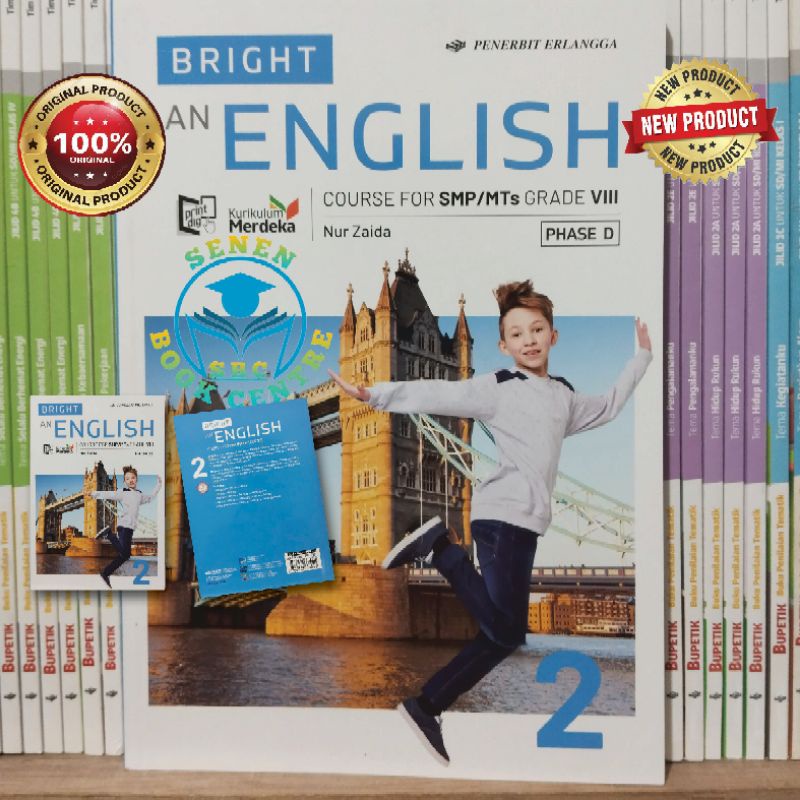 Jual Buku bright an english kelas 2/VIII SMP KURIKULUM MERDEKA ERLANGGA-bahasa Inggris | Shopee ...