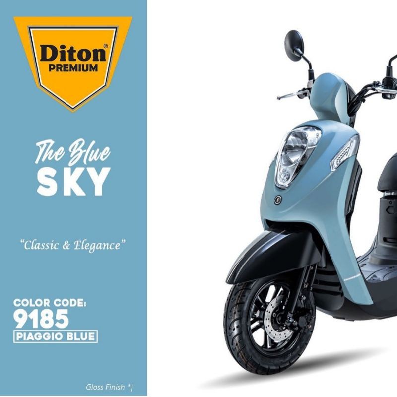 Jual CAT SEMPROT DITON PREMIUM 9185 PIAGGIO BLUE 400CC | Shopee Indonesia
