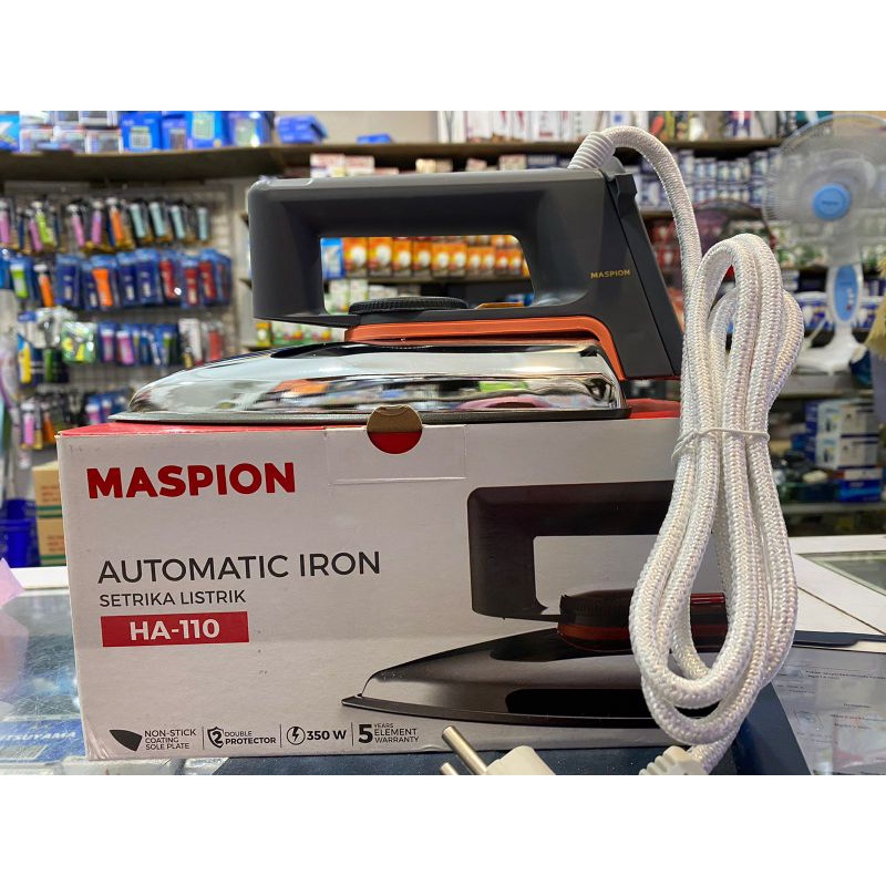 Jual Setrika listrik Maspion HA 110 ELECTRIC IRON stainless besi awet | Shopee Indonesia