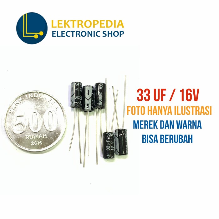 Jual Elco 33uf 16v Kapasitor 33 uf mikro 16 v volt Elko 16volt Capasitor | Shopee Indonesia
