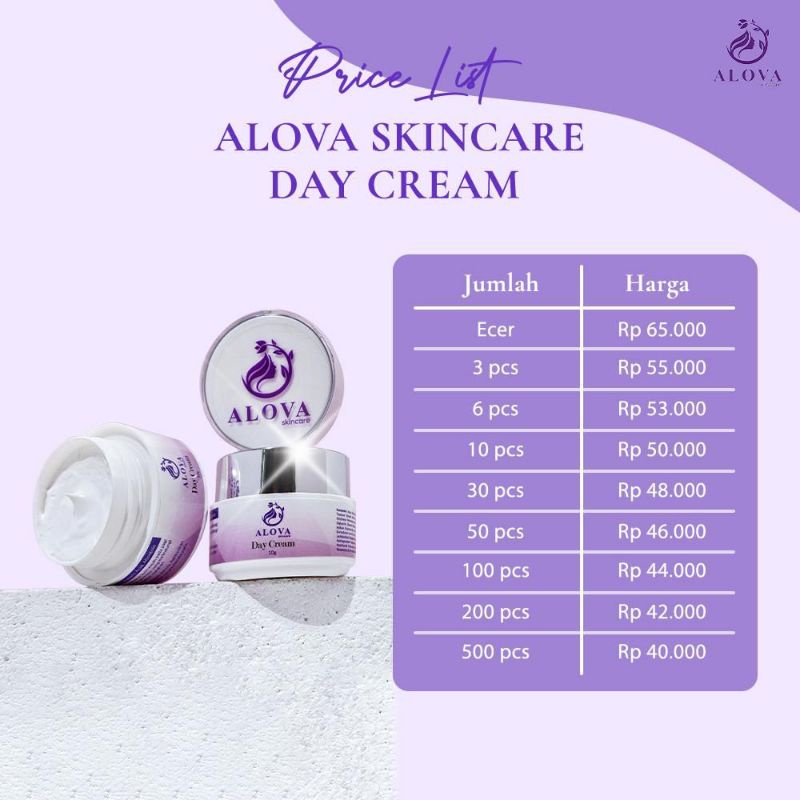 Jual Alova skincare ecer krim pagi (kemasan lama) | Shopee Indonesia
