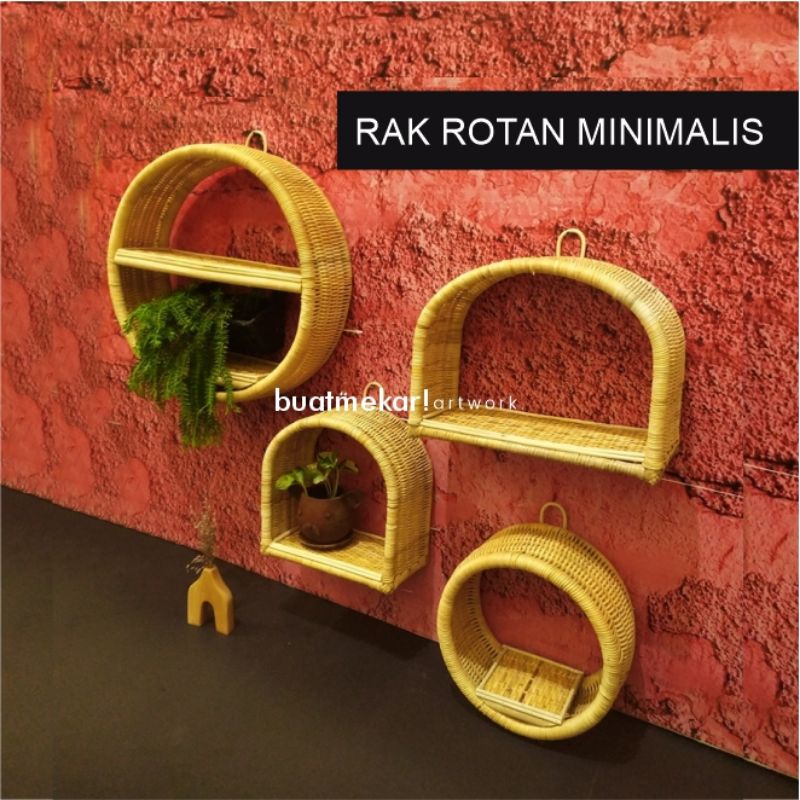 Jual RAK ROTAN MINIMALIS Rak Aesthetic | Shopee Indonesia